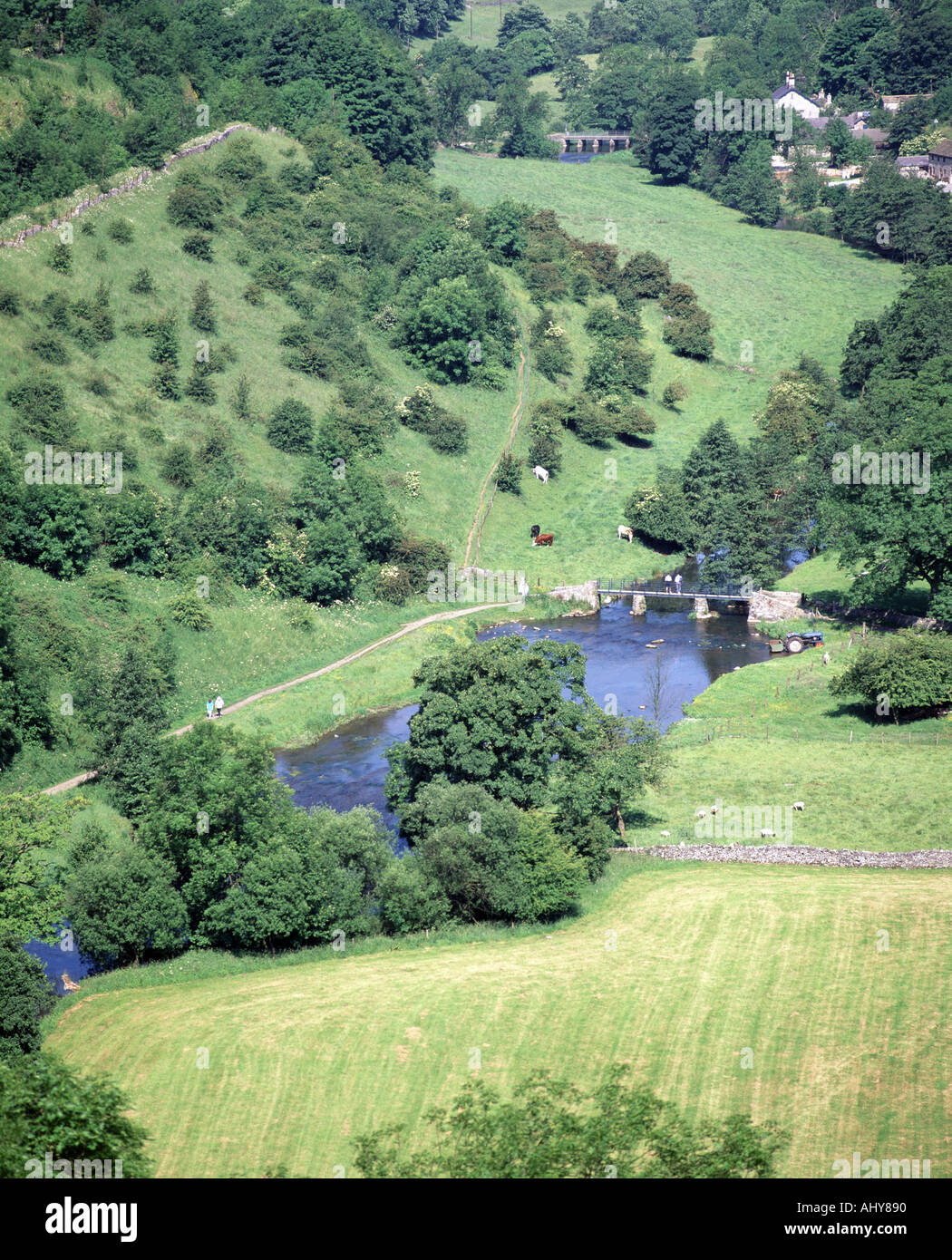 Monsal dale footbridge hi-res stock photography and images - Alamy