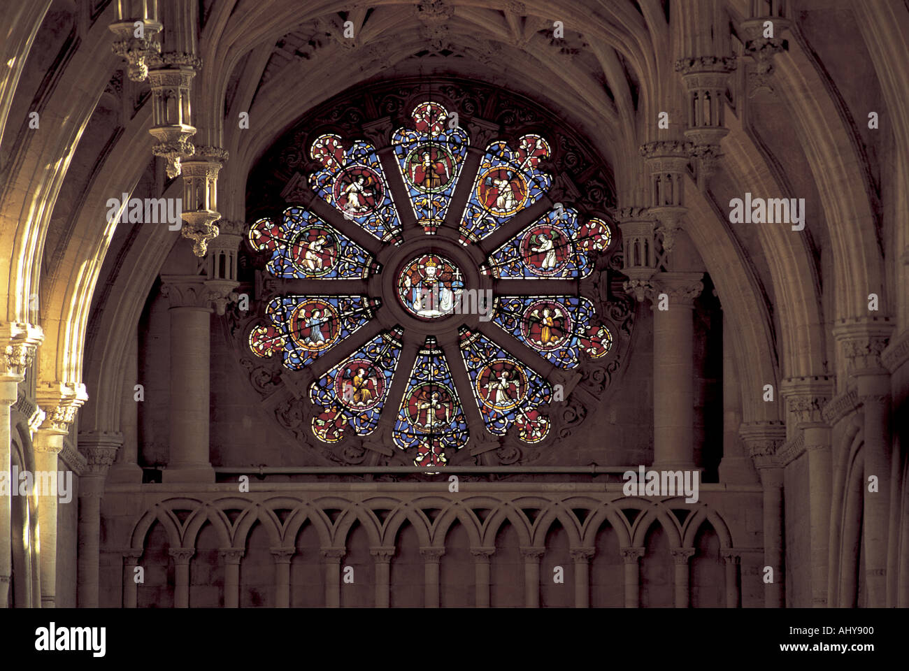 Rose Window in Christ Church College Cathedral Oxford Stock Photo - Alamy