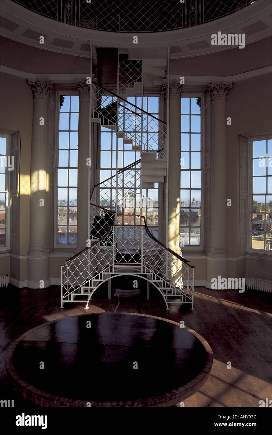 Staircase Inside Radcliffe Observatory at Green College Stock Photo - Alamy