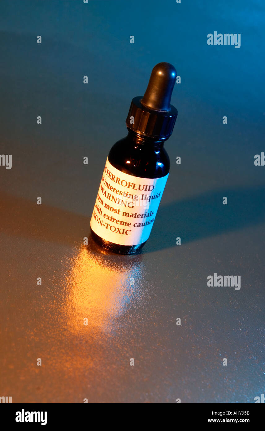 Bottle of ferrofluid with pipette Stock Photo - Alamy