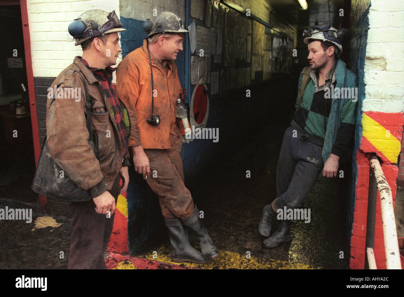 Miners wait to start their shift at Tower Colliery deep coal mine at ...