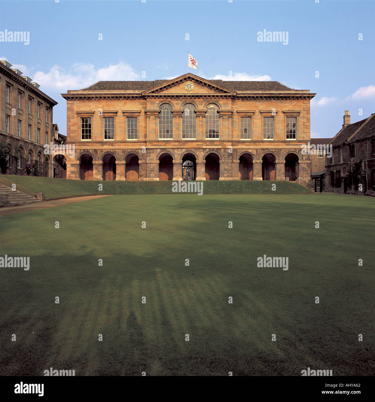 Worcestor College Library and Front Quad Stock Photo - Alamy