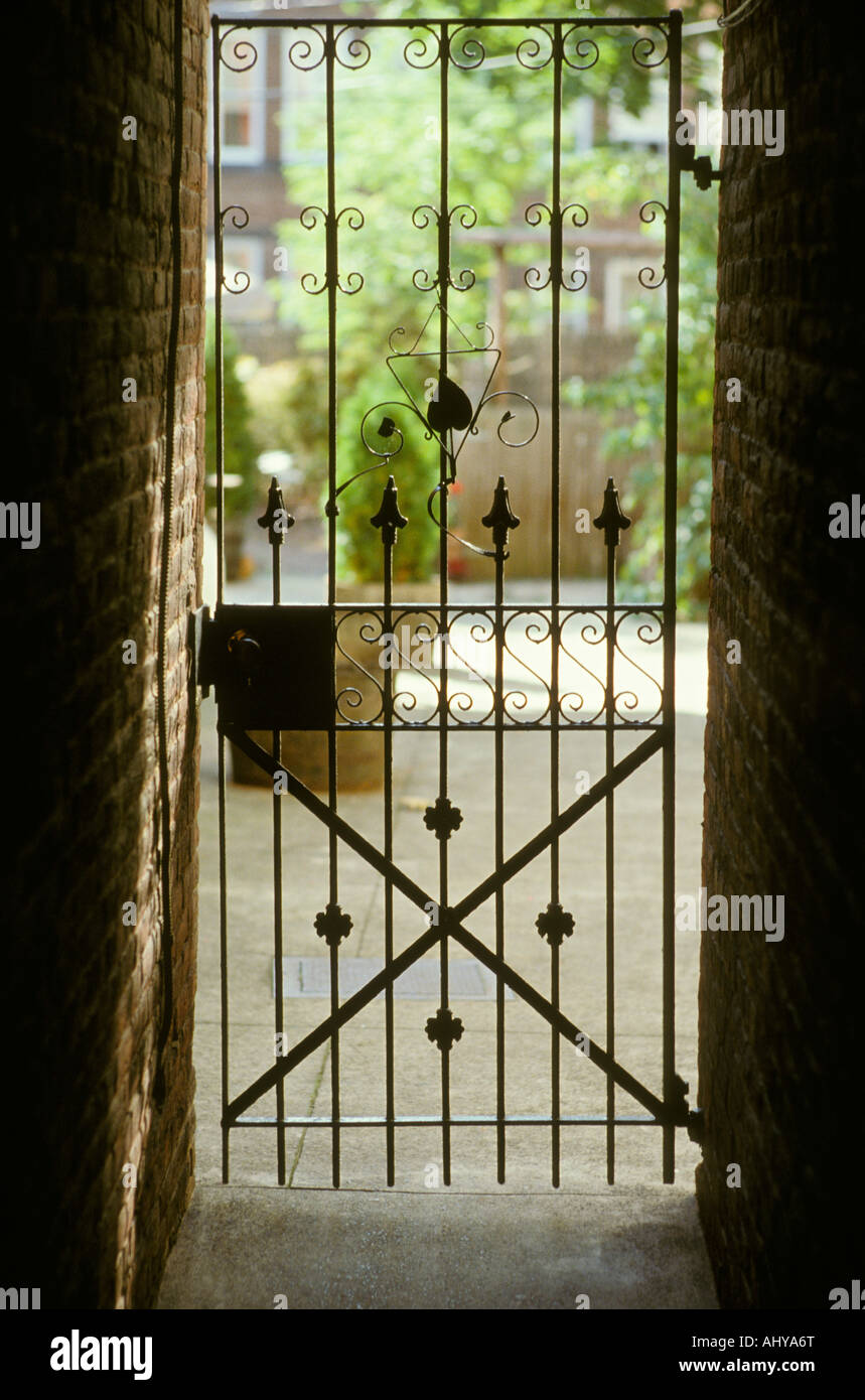 Lancaster PA Pennsylvania downtown cast iron entrance alley gate Stock ...