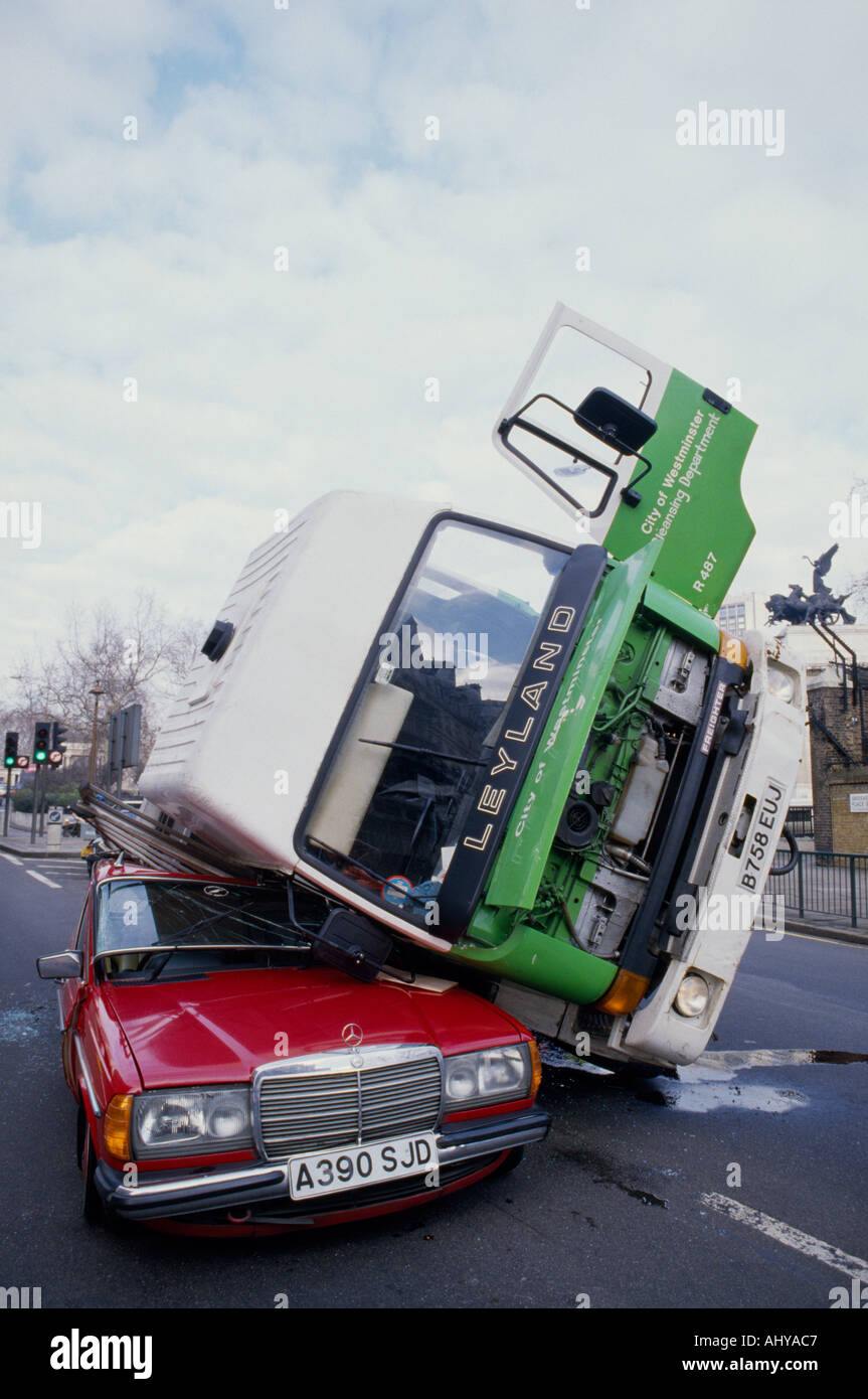 Car Crash in London in England in Great Britain in the United Kingdom ...