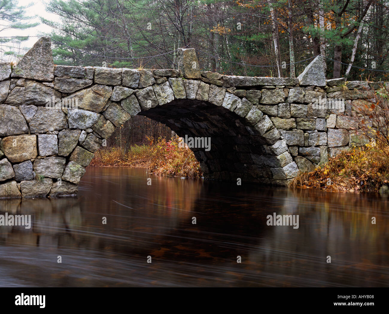 Historical Stone Bridge in New Hampshire USA Stock Photo - Alamy