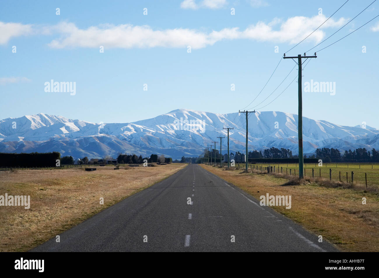 Four Peaks Range and Blue Mountain near Geraldine Mid Canterbury South ...