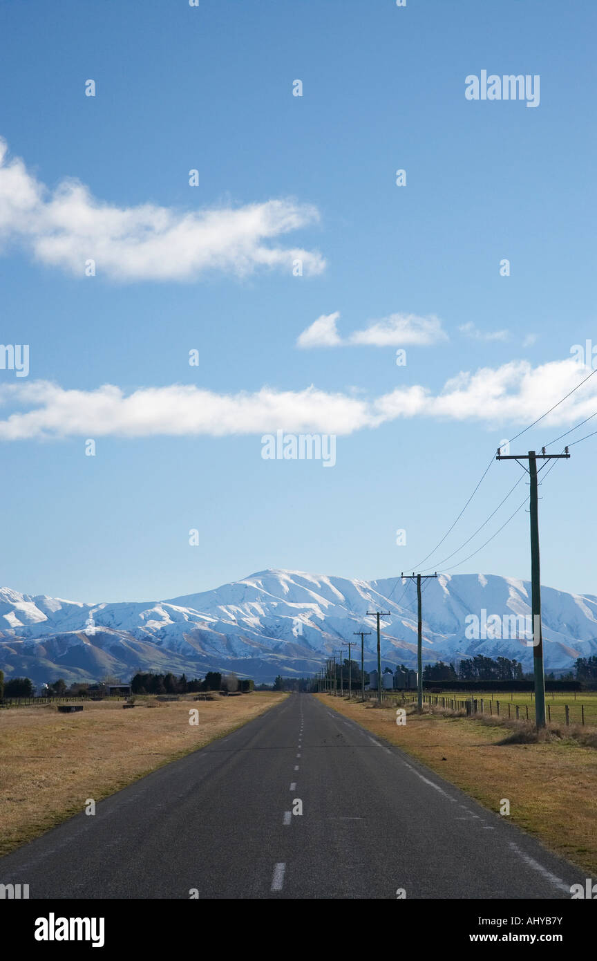 Four Peaks Range and Blue Mountain near Geraldine Mid Canterbury South ...
