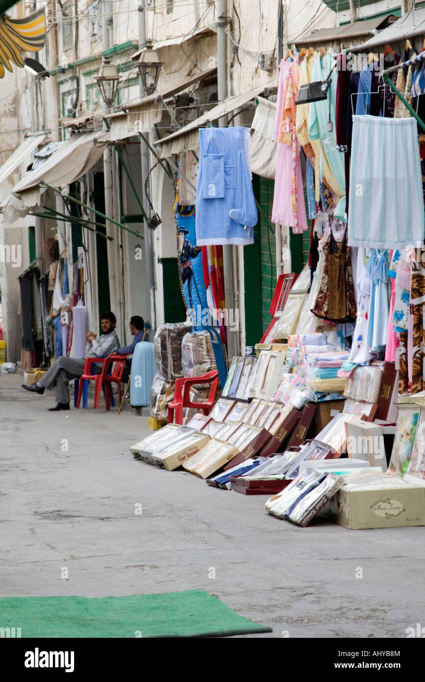Tripoli, Libya. Street Scene in the Medina (Old City), Women's Clothing ...