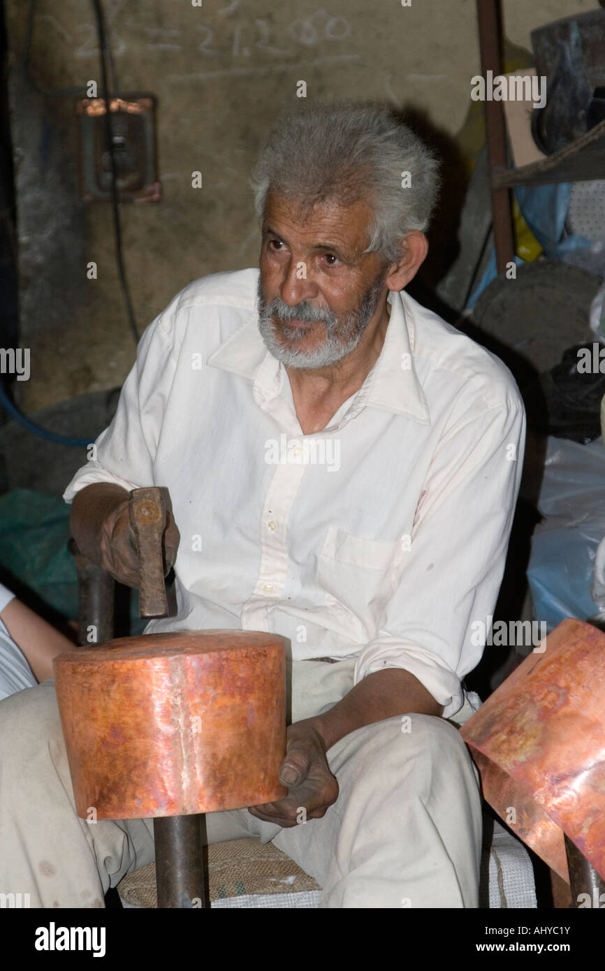 Tripoli, Libya. Metal Worker, Copper Market, Suq al Ghizdir, Tripoli ...