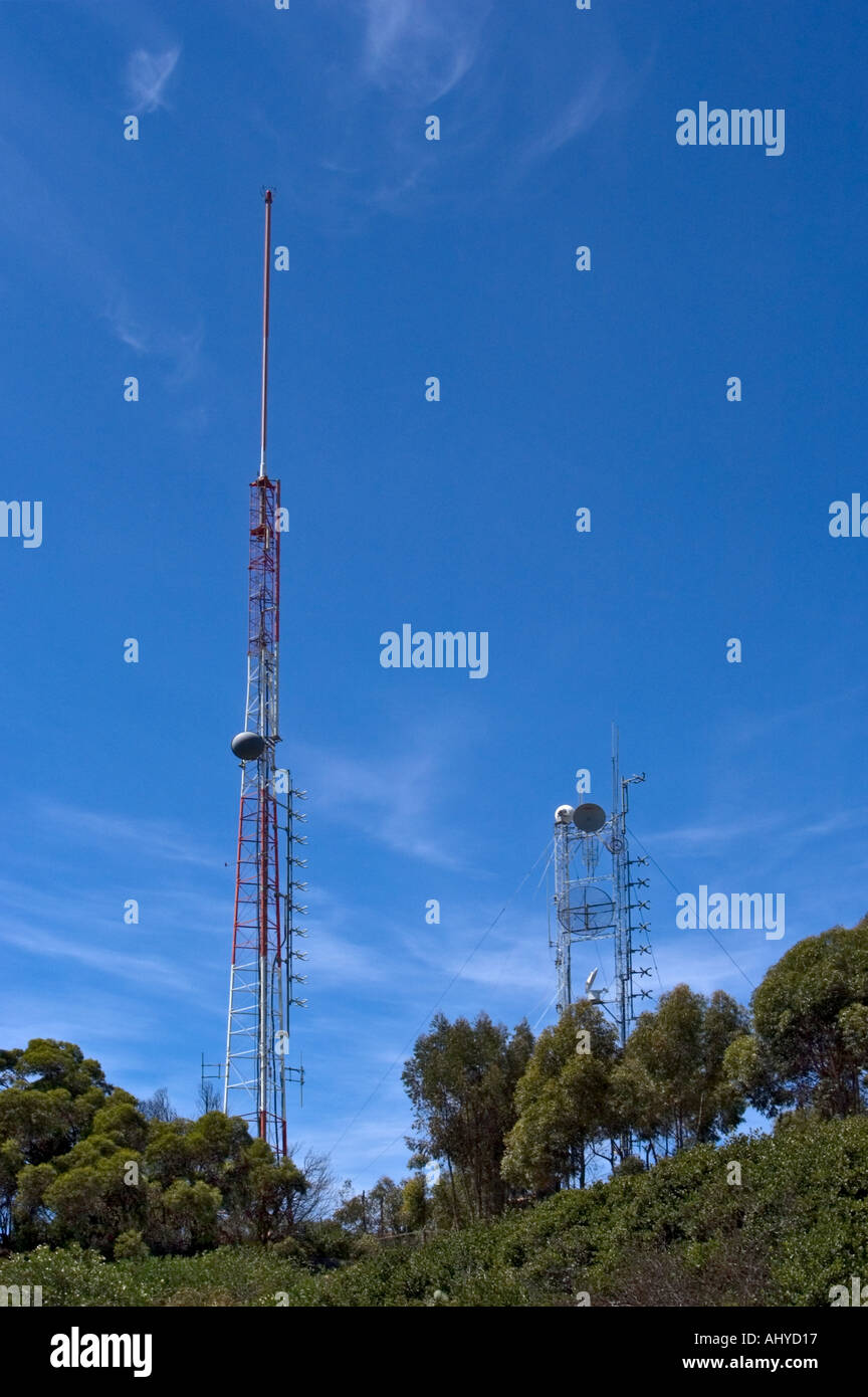 Broadcast transmitter antenna Stock Photo - Alamy