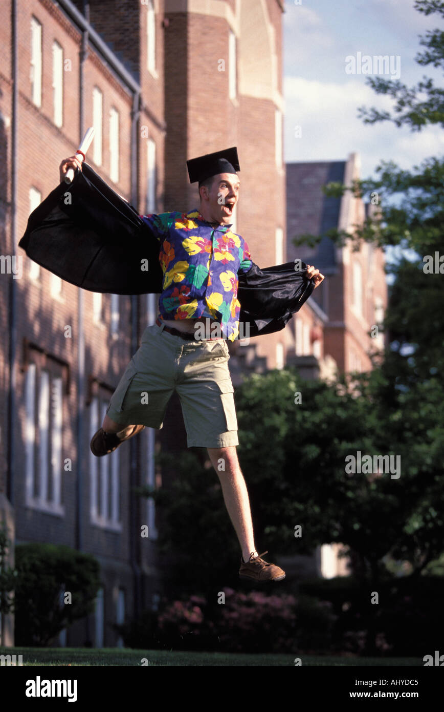 Student running graduation cap hi-res stock photography and images - Alamy