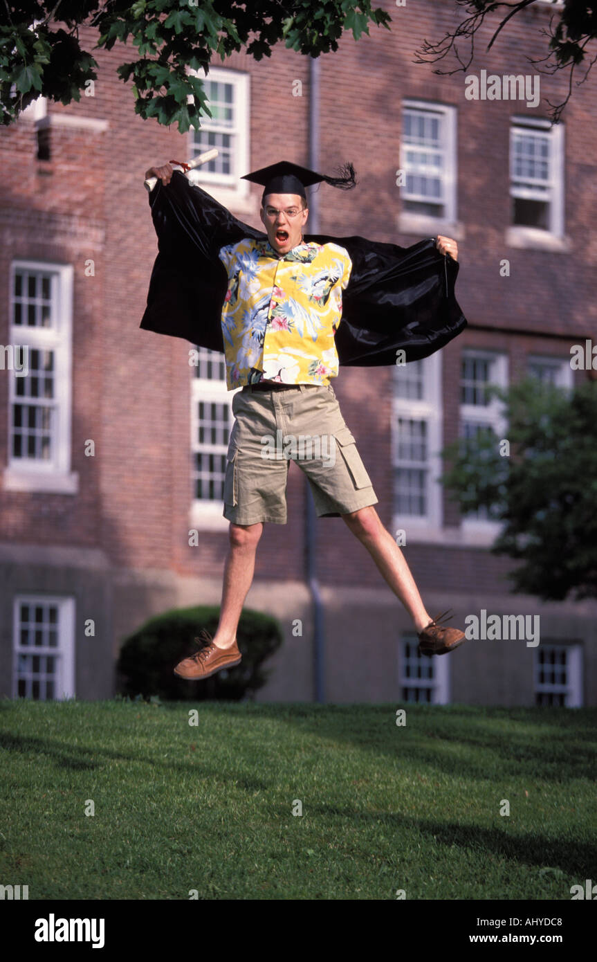 Student running graduation cap hi-res stock photography and images - Alamy