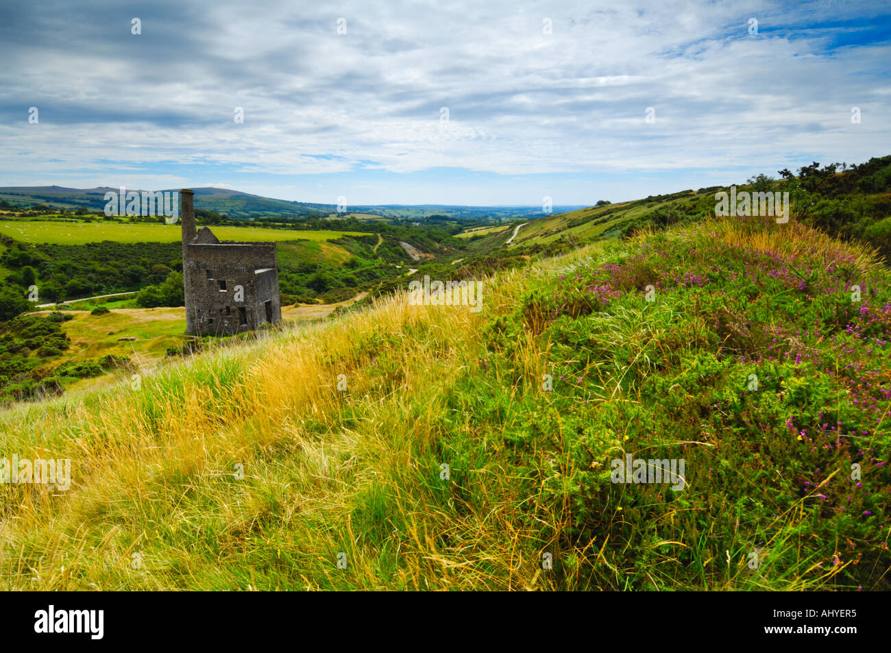 Wheal Betsy engine house on Dartmoor, Devon at Mary Tavey near ...