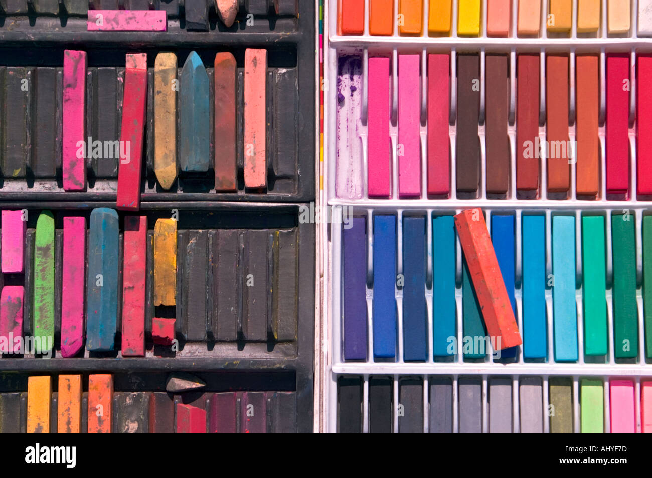 Assorted Art Pastels Stock Photo - Alamy