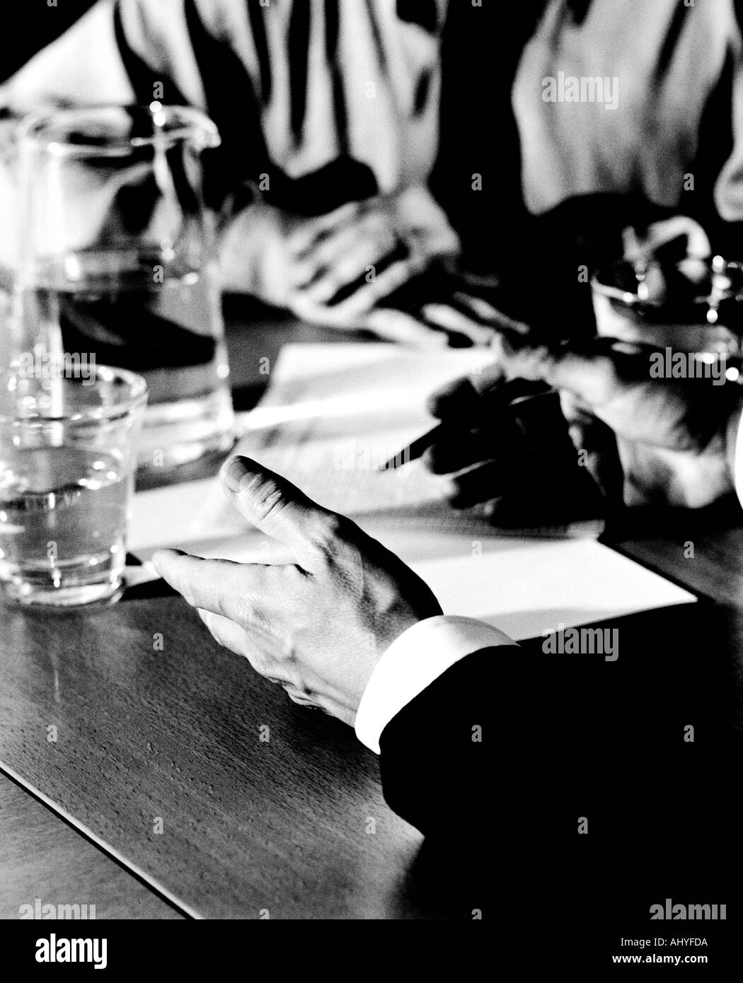 Signing papers Black and White Stock Photos & Images - Alamy