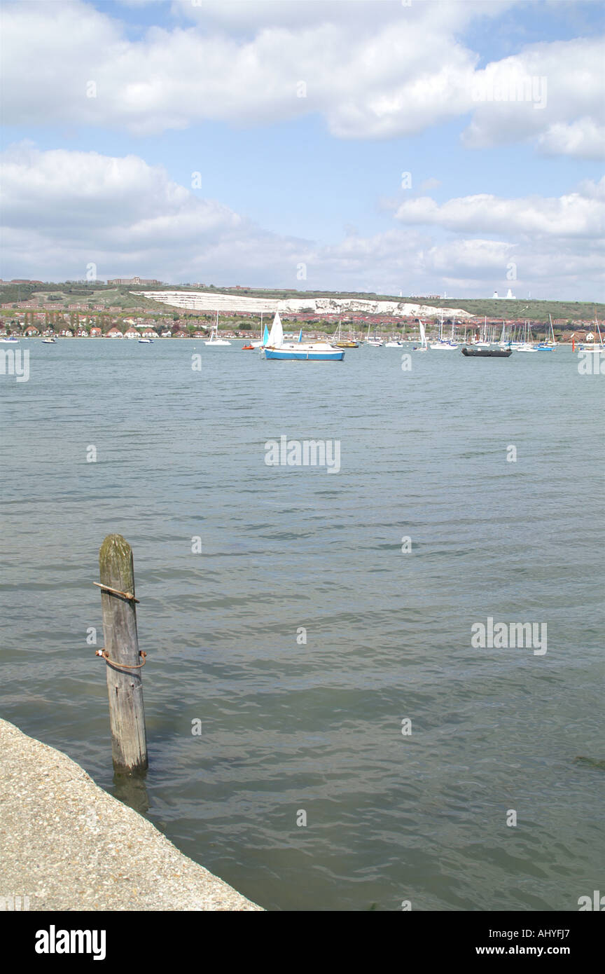 View of Portsdown Hill from Portchester Castle Stock Photo - Alamy