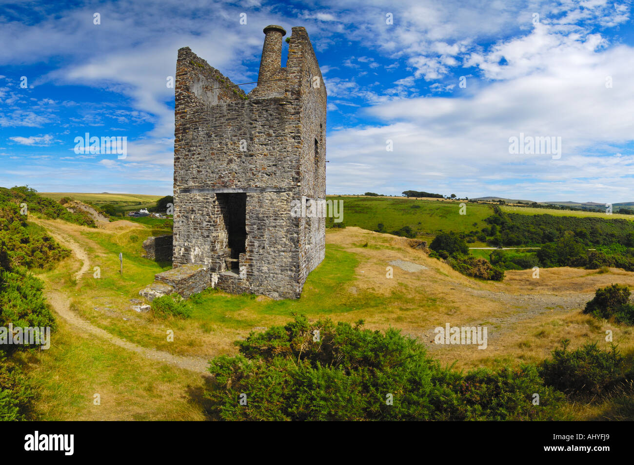 Wheal Betsy engine house on Dartmoor, Devon at Mary Tavey near ...
