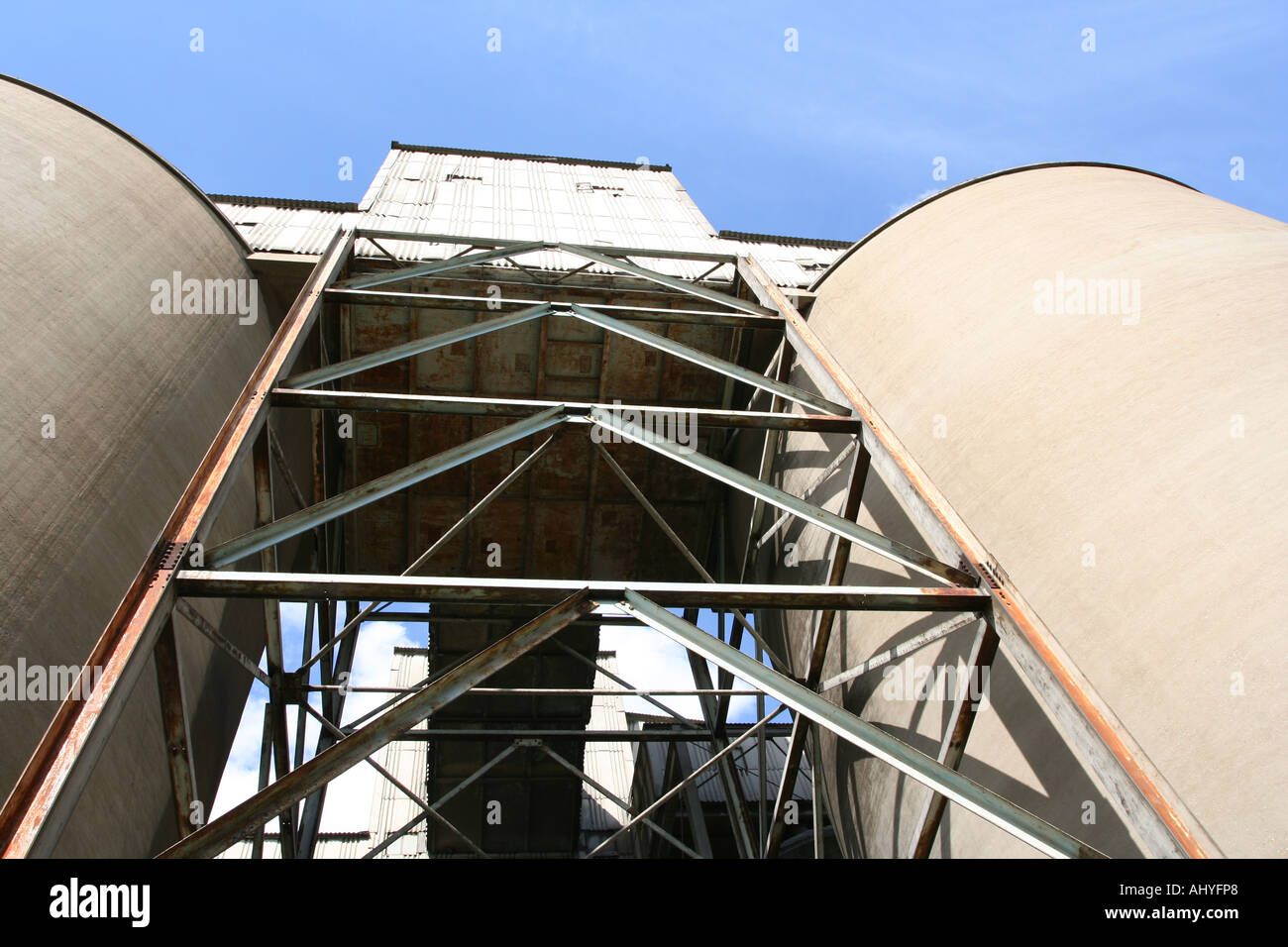 Concrete storage towers Stock Photo - Alamy