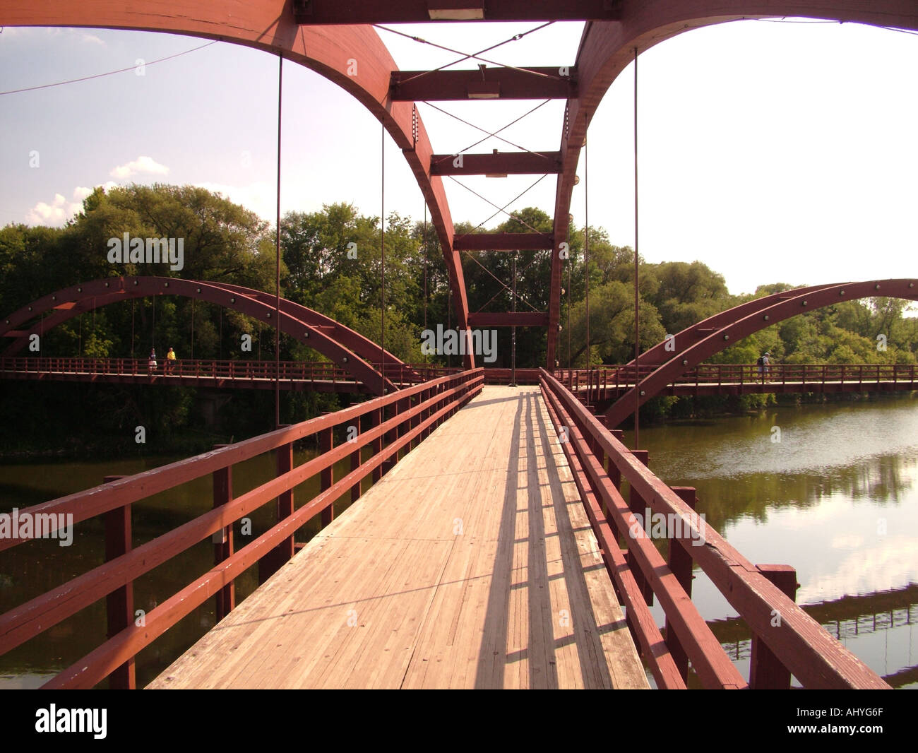 Three legged pedestrian bridge hi-res stock photography and images - Alamy