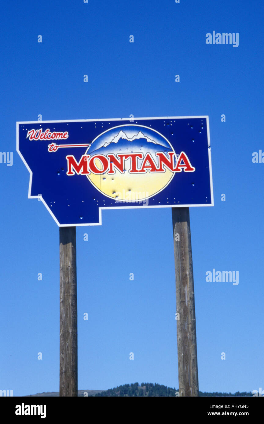 Welcome to montana sign hi-res stock photography and images - Alamy