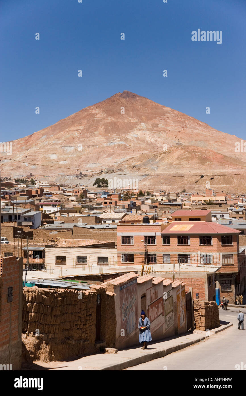 Potosi and the Cerro Rico Mountain, Southern Altiplano, Bolivia Stock ...