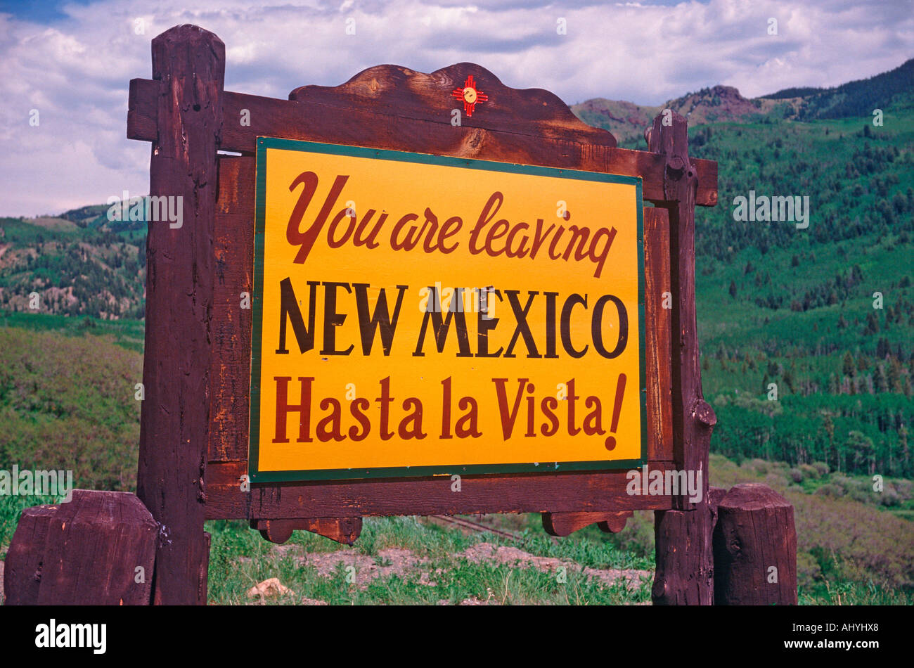 Welcome to New Mexico Sign Stock Photo - Alamy