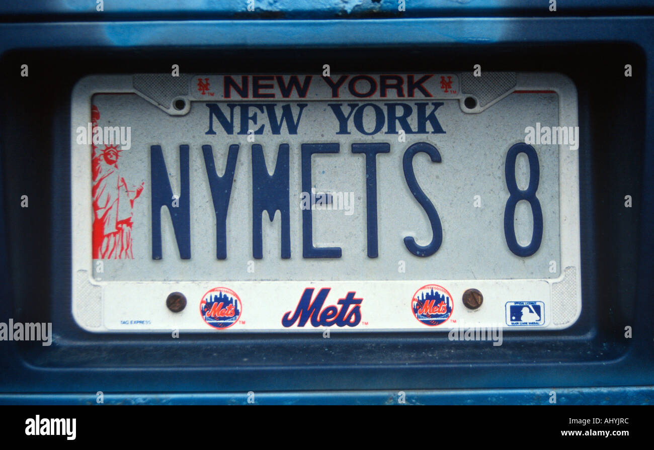 Vanity License Plate New York Stock Photo - Alamy