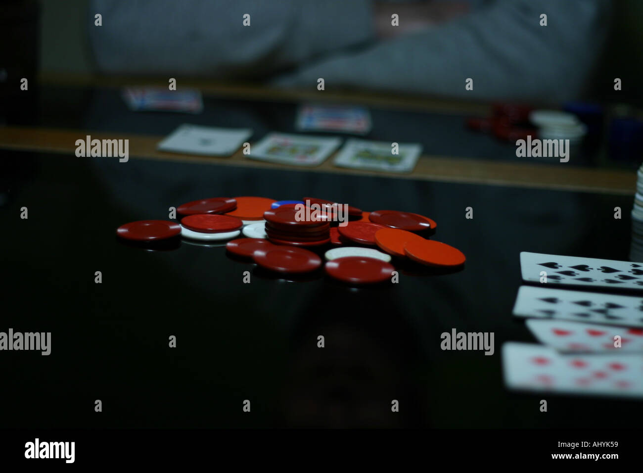 Man with poker chips Stock Photo - Alamy