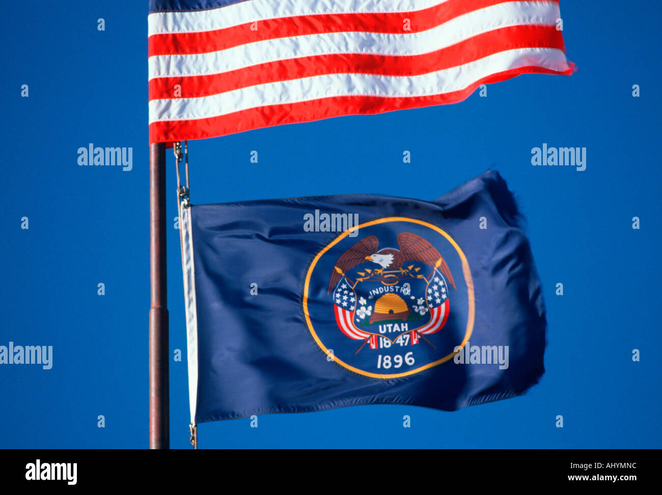 State Flag of Utah Stock Photo - Alamy