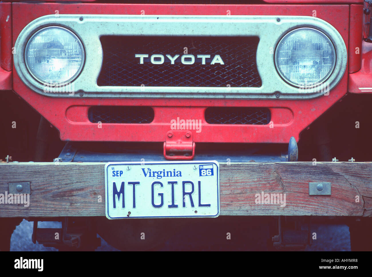 Vanity License Plate Virginia Stock Photo - Alamy