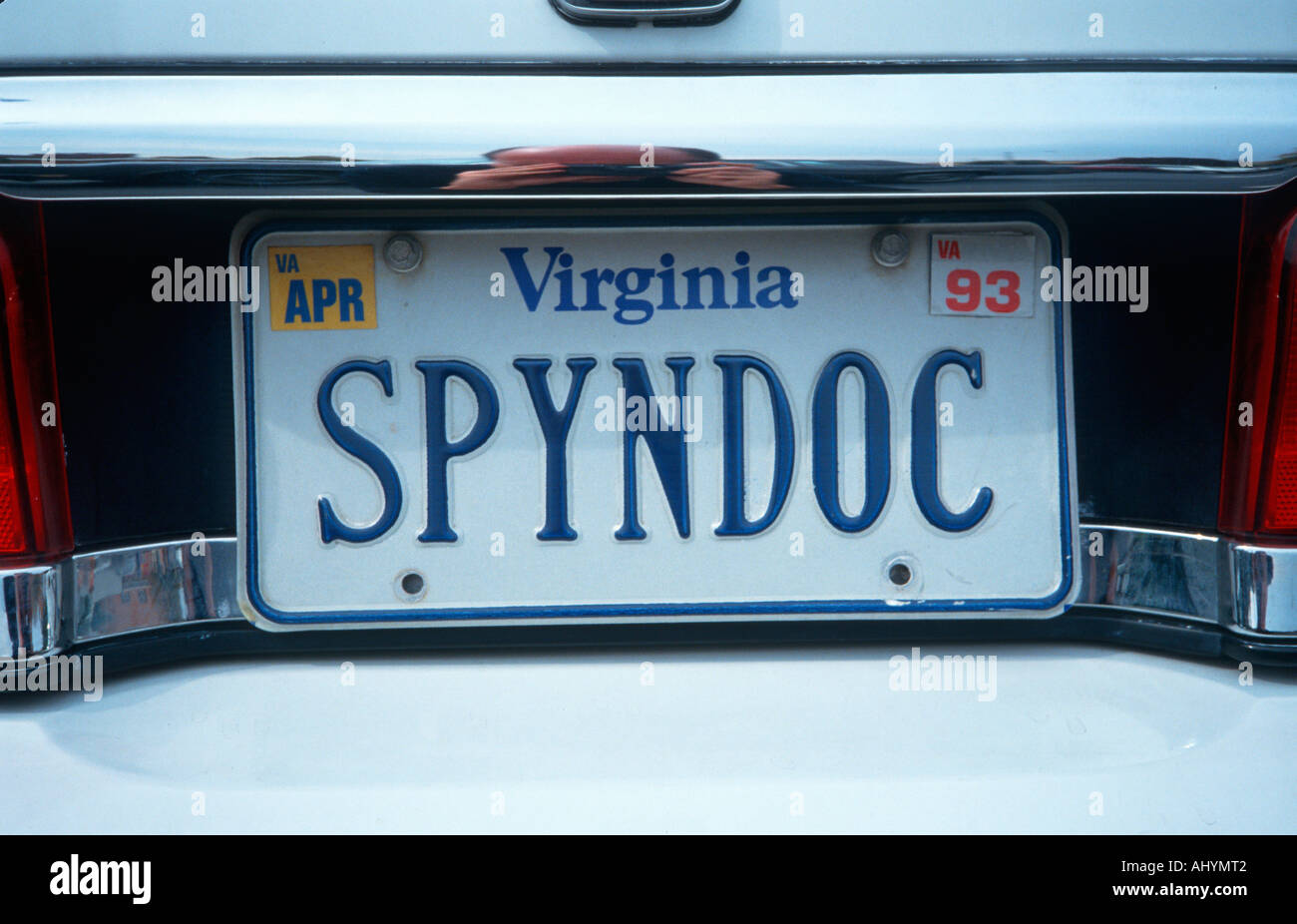 Vanity License Plate Virginia Stock Photo - Alamy