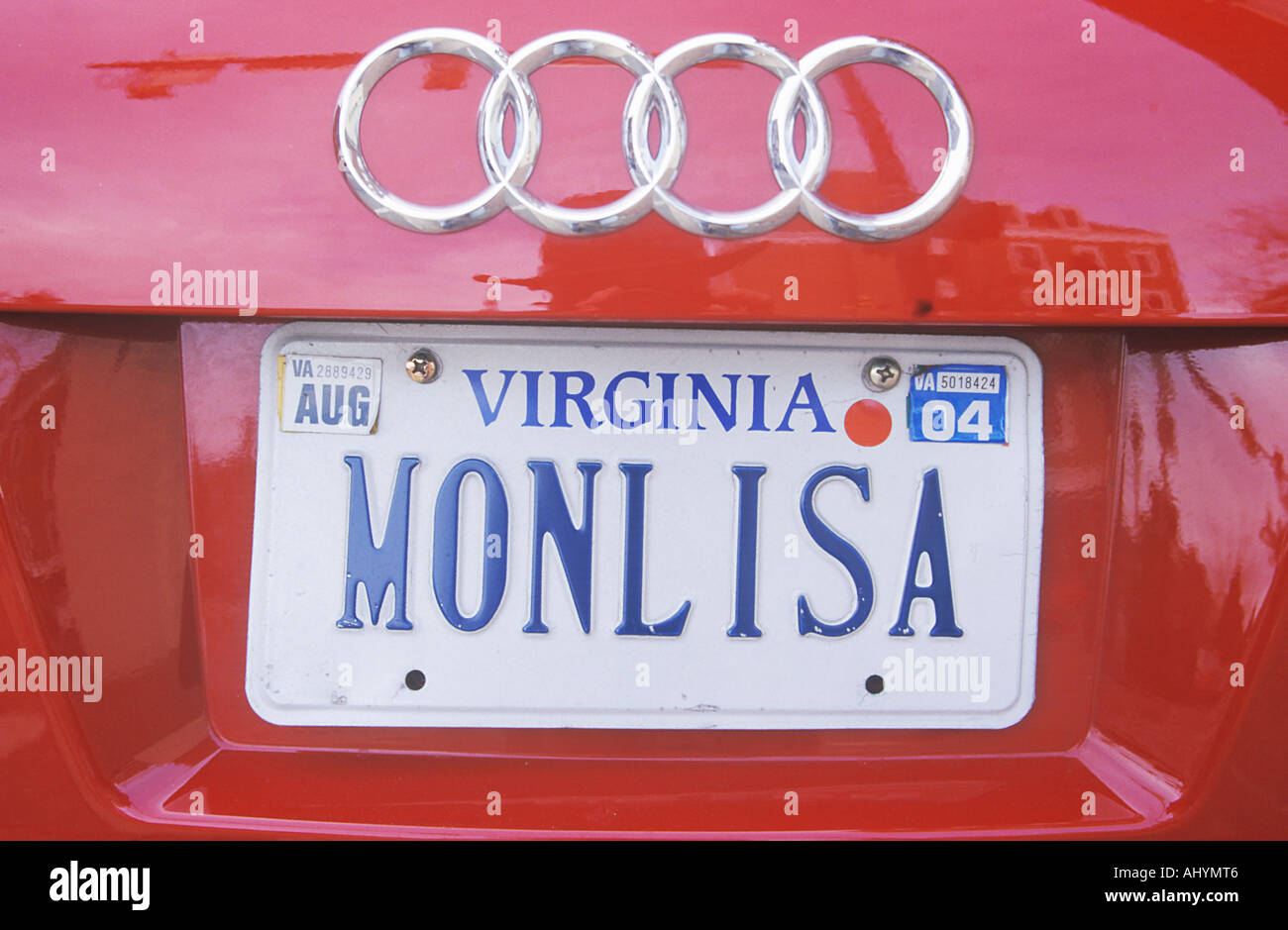 Vanity License Plate Virginia Stock Photo - Alamy