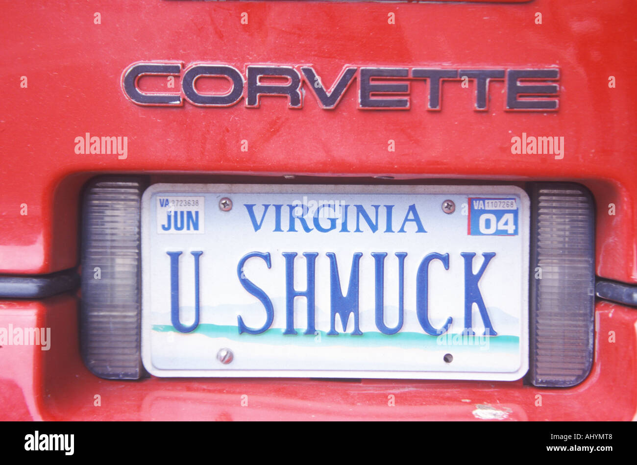 Vanity License Plate Virginia Stock Photo - Alamy