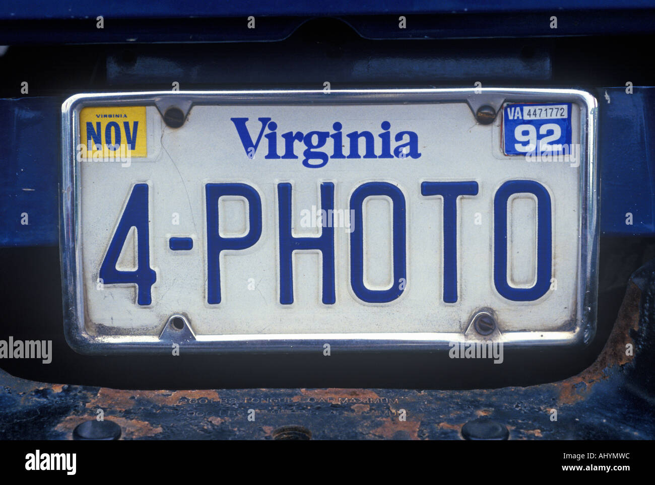 Virginia state license plate hi-res stock photography and images - Alamy