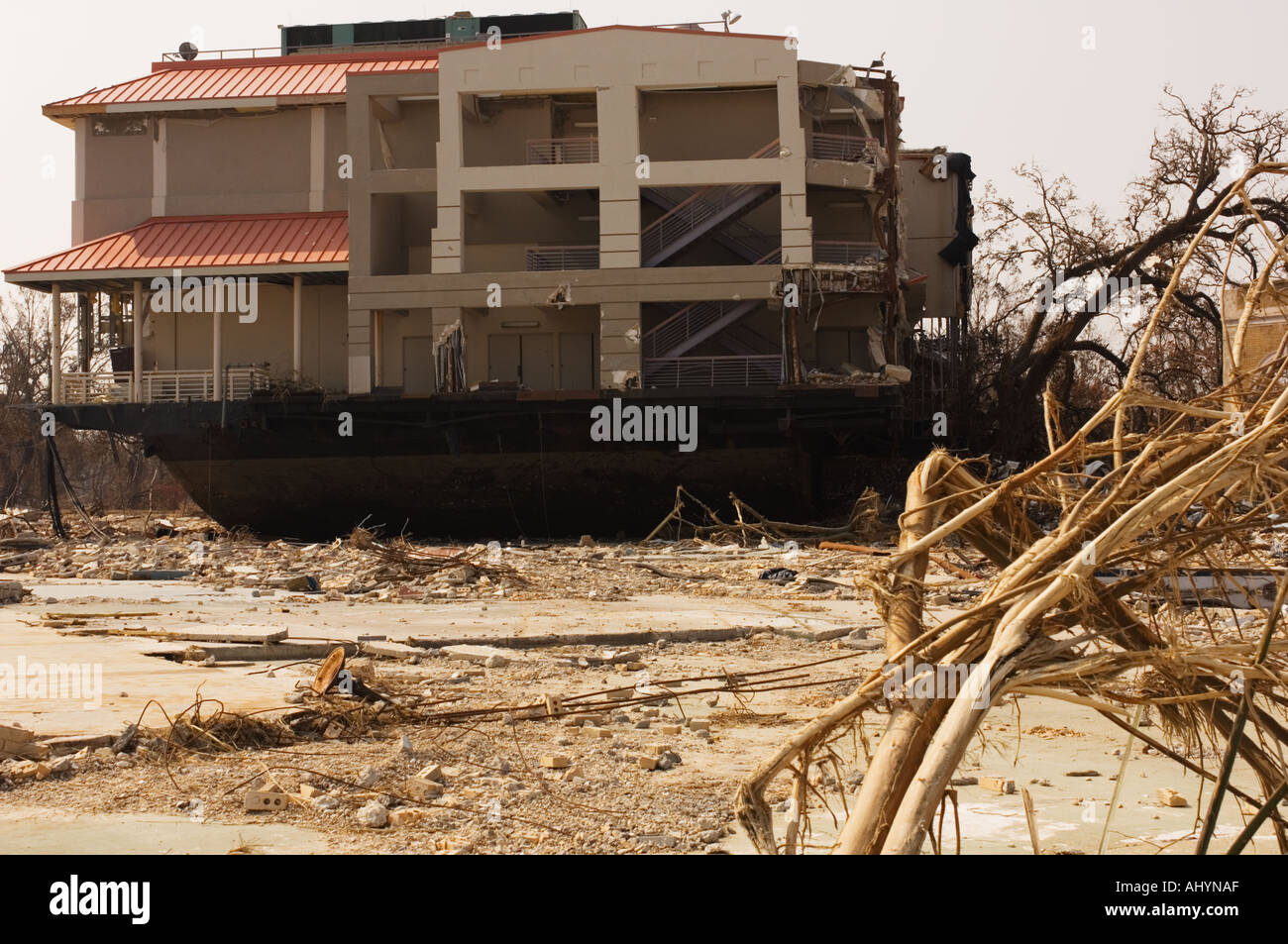 Hurricane Katrina damage in Biloxi Mississippi USA Stock Photo - Alamy