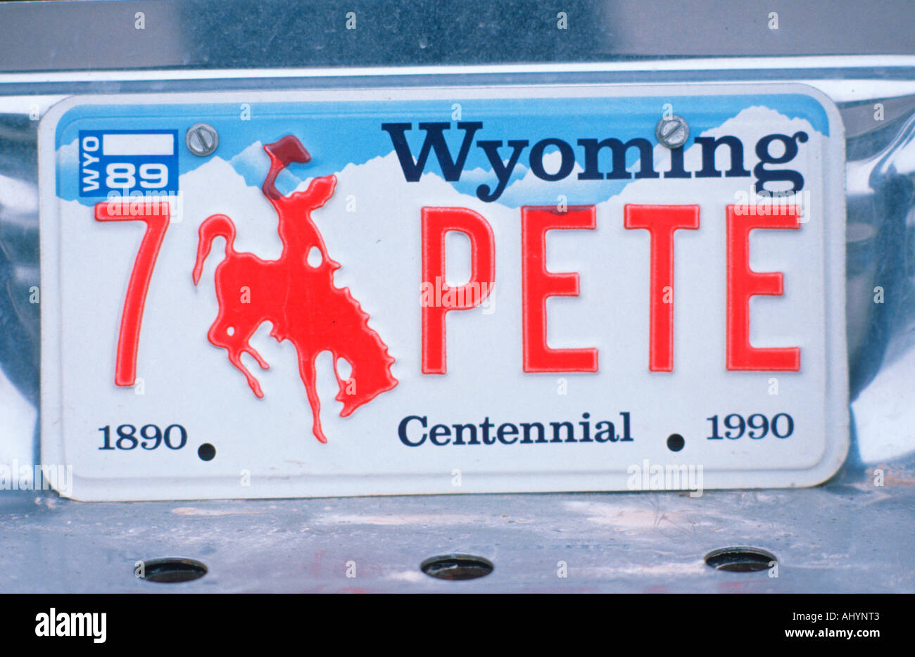 Wyoming registration plate hi-res stock photography and images - Alamy