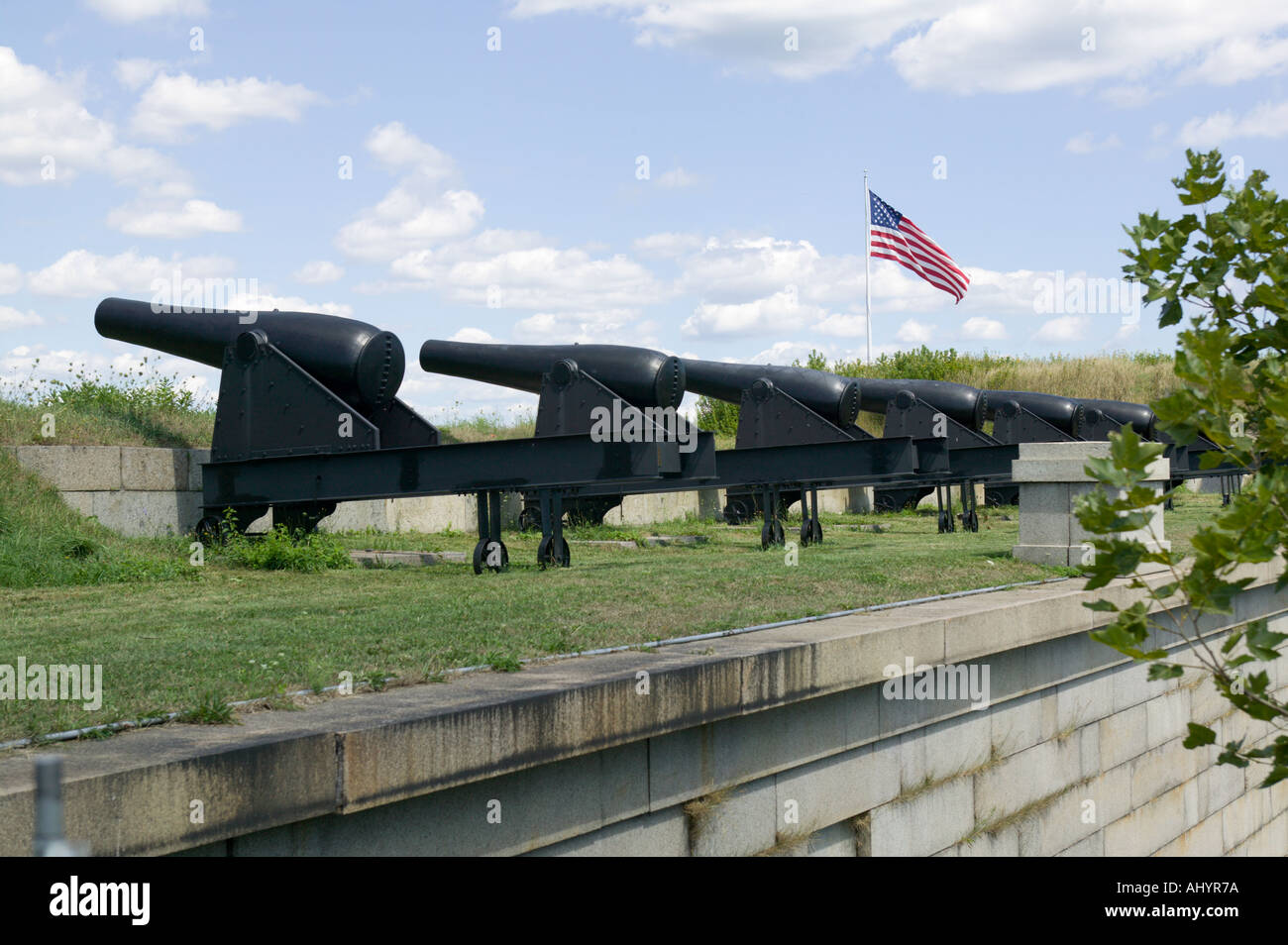 Guns at Castle Island Fort American Revolutionary War South Boston ...