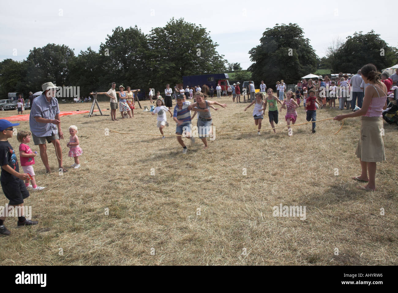 Children's running race competition English summer fete Butley Suffolk ...