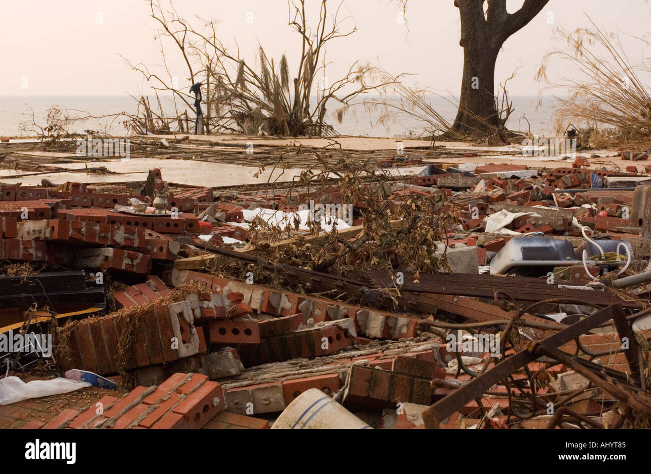 Hurricane Katrina damage in Bay St louis Mississippi USA Stock Photo ...