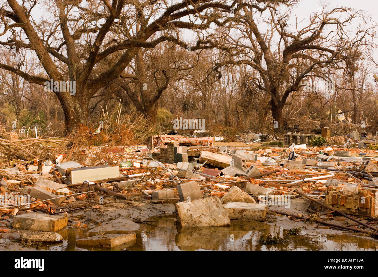 Hurricane Katrina damage in Bay St louis Mississippi USA Stock Photo ...
