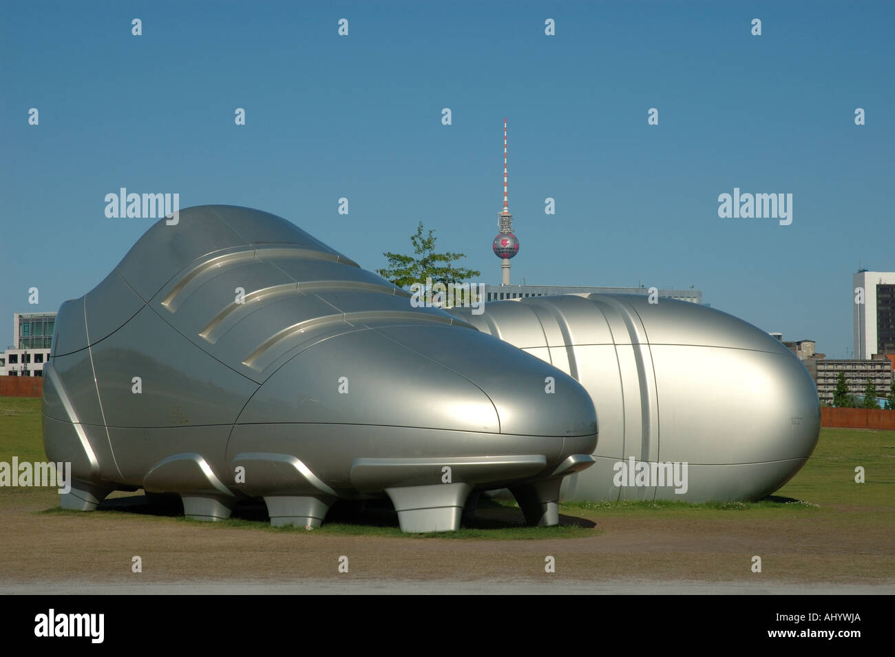 Giant football boot sculpture on display in Berlin Stock Photo - Alamy