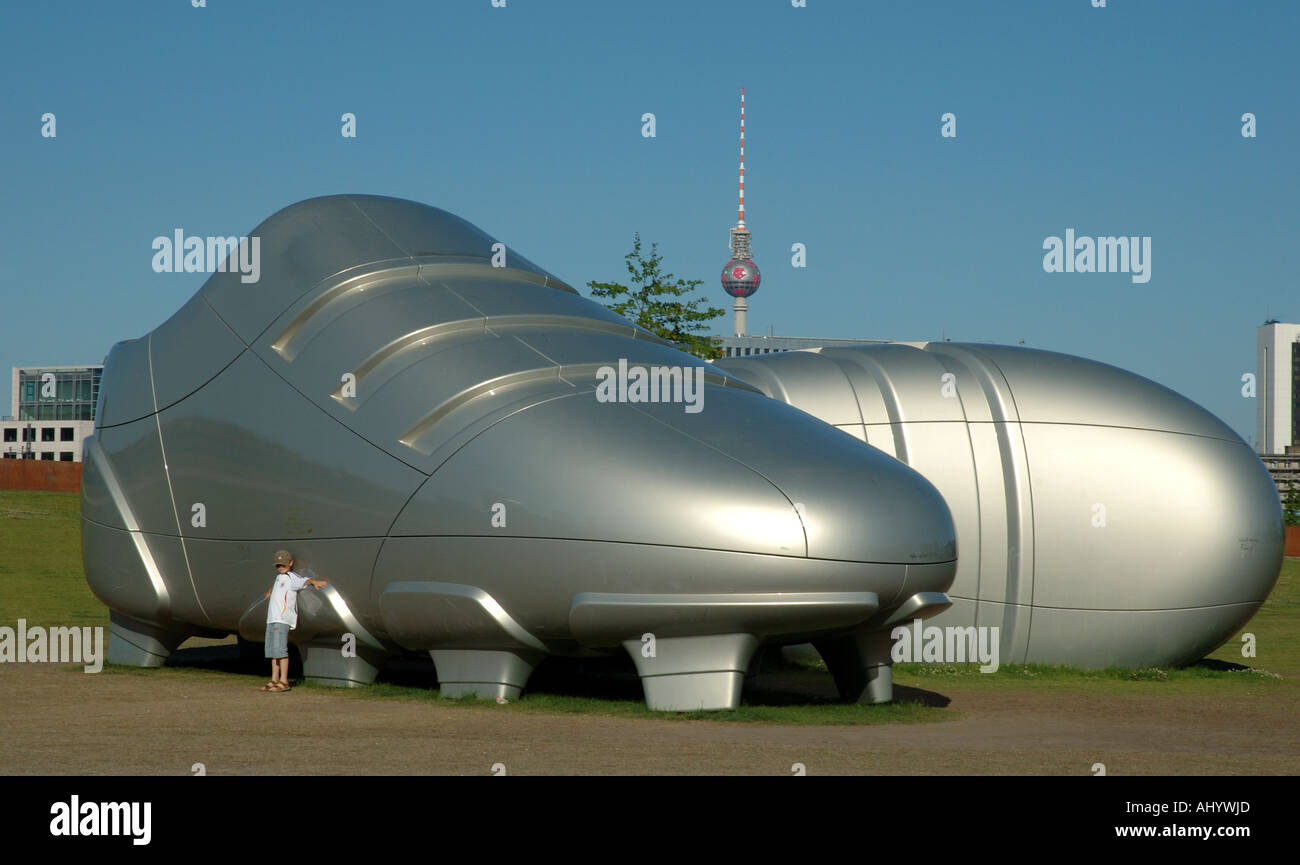 Giant football boot sculpture on display in Berlin Stock Photo - Alamy