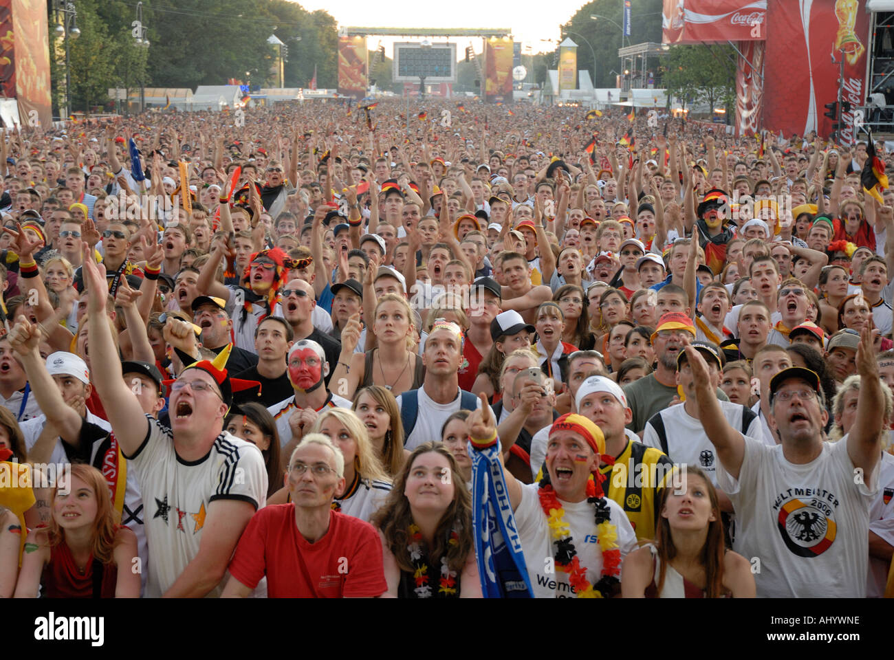 Passionate football fans in Berlin Stock Photo - Alamy