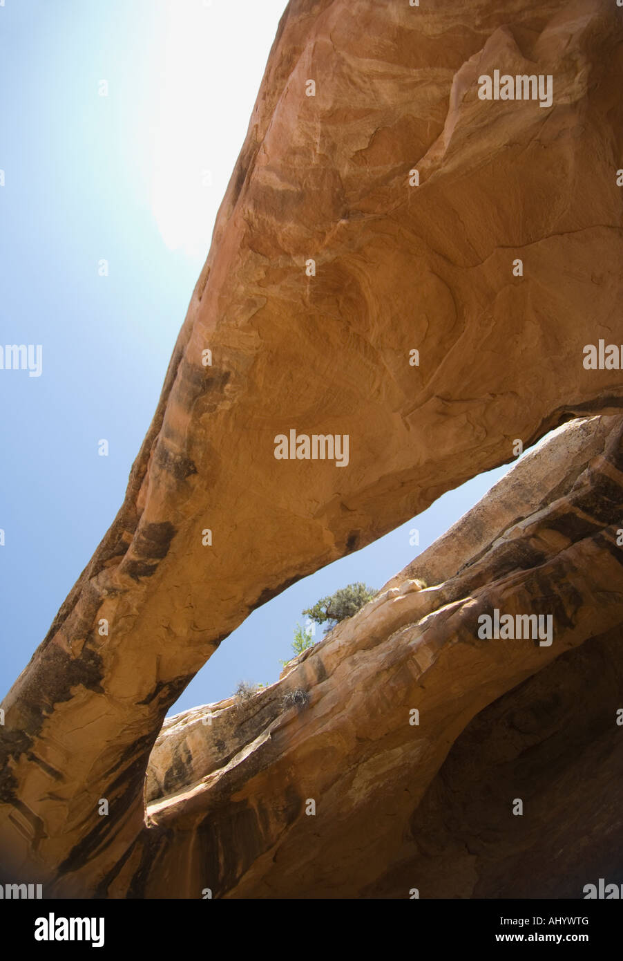 View through rock formation to sky Stock Photo - Alamy