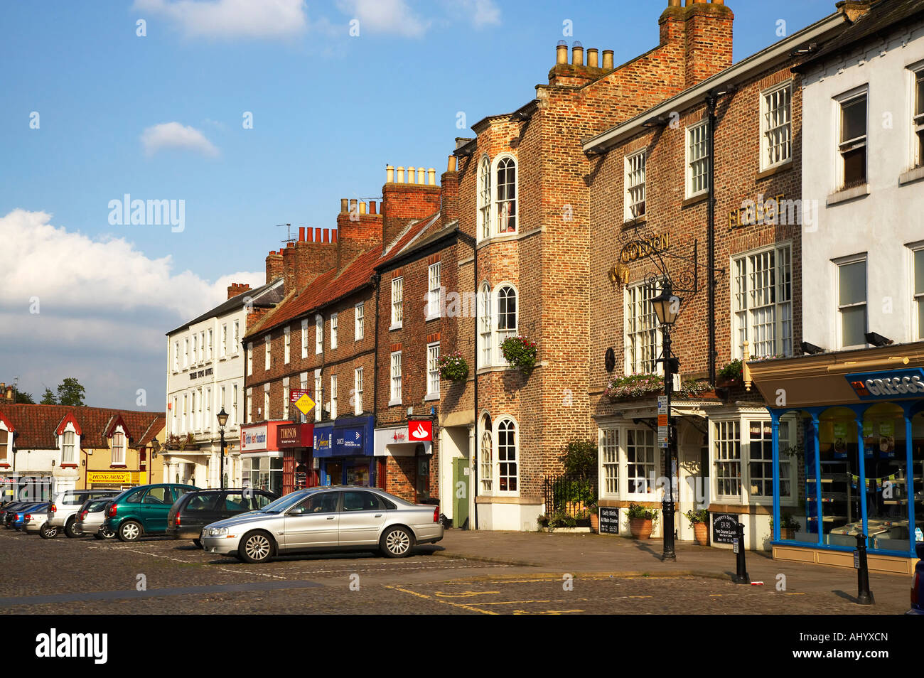 Market Place south side Thirsk North Yorkshire Stock Photo - Alamy
