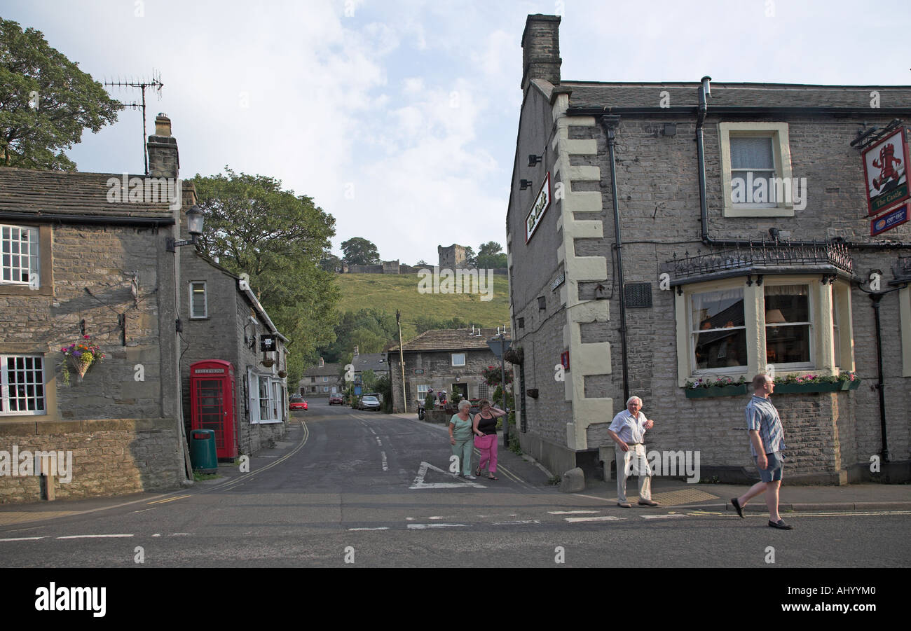 Castleton village Peak District national park Derbyshire England Stock ...