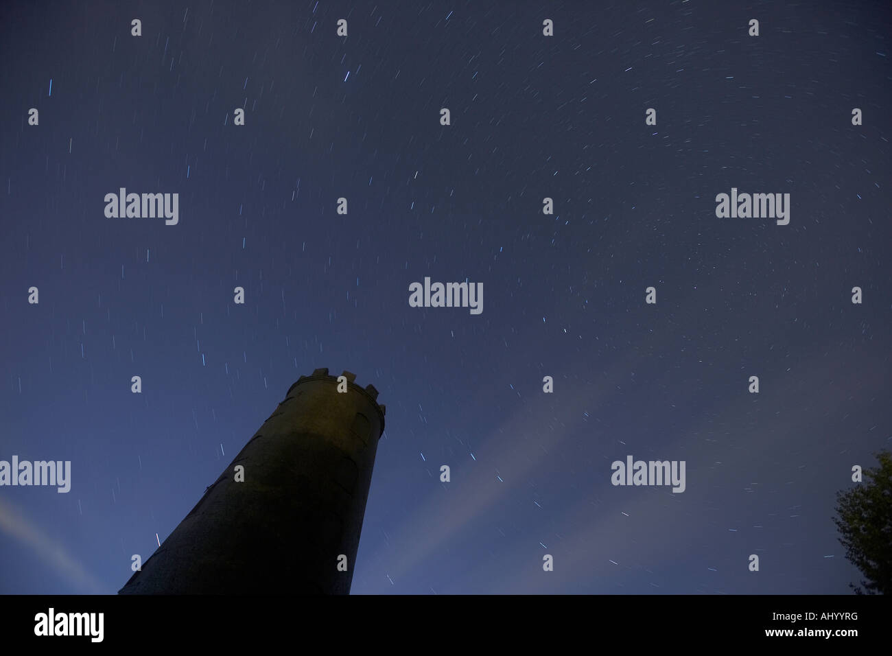 The old black mill towers over the Beverley westwood common under a ...