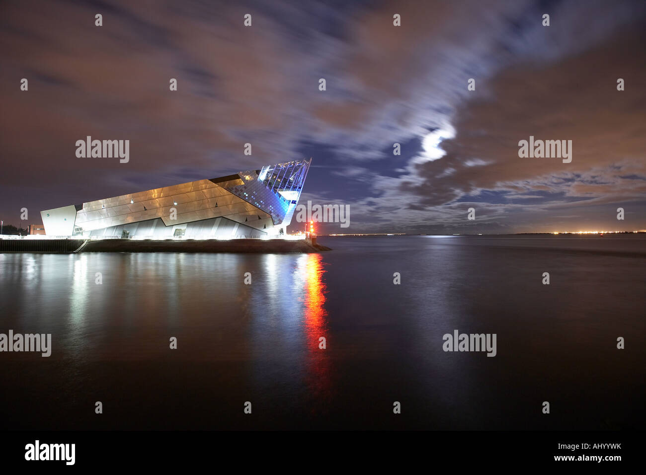 September 2007 The Deep submarium at night Hull East Yorkshire Stock ...