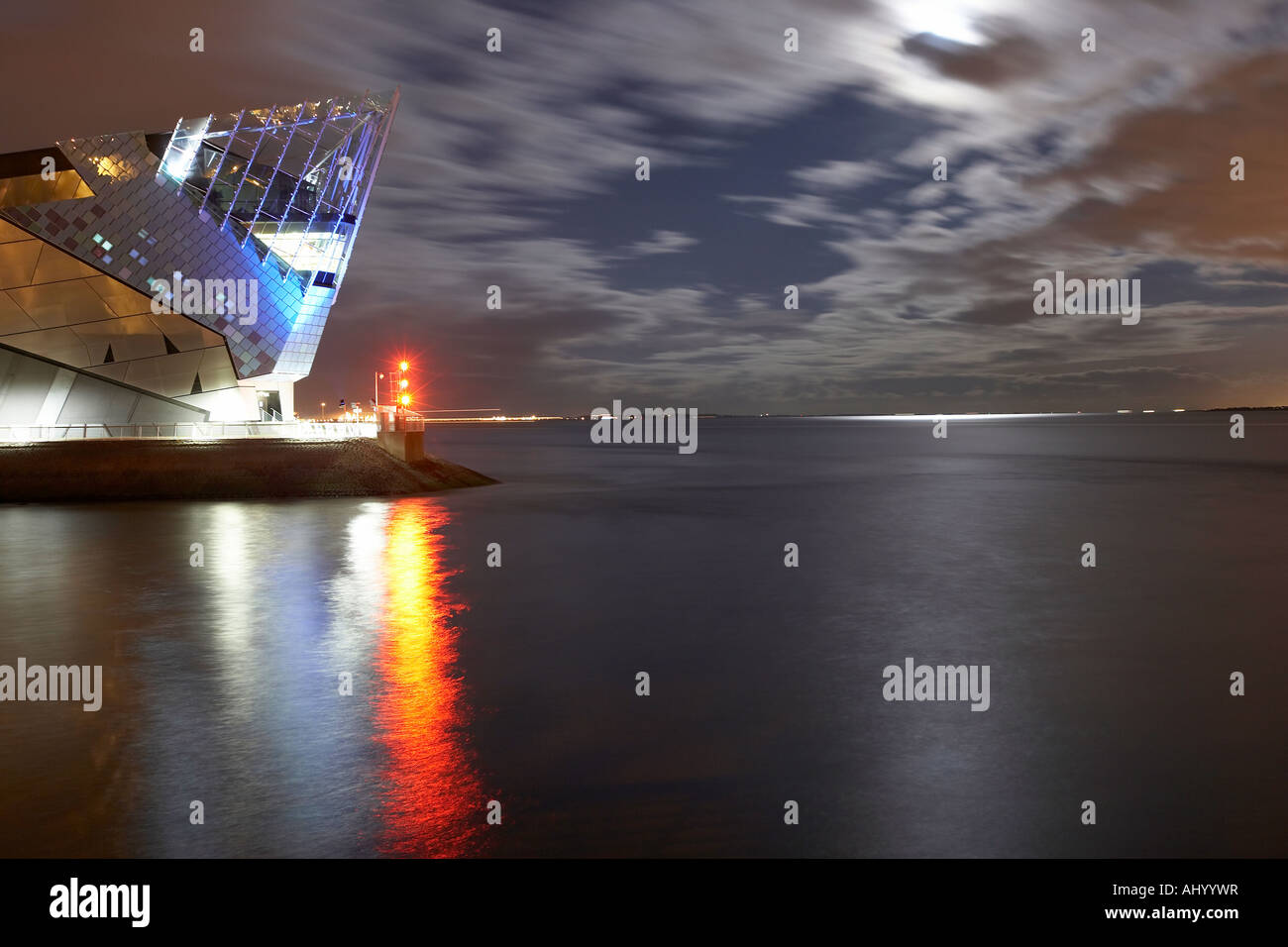 September 2007 The Deep submarium at night Hull East Yorkshire Stock ...