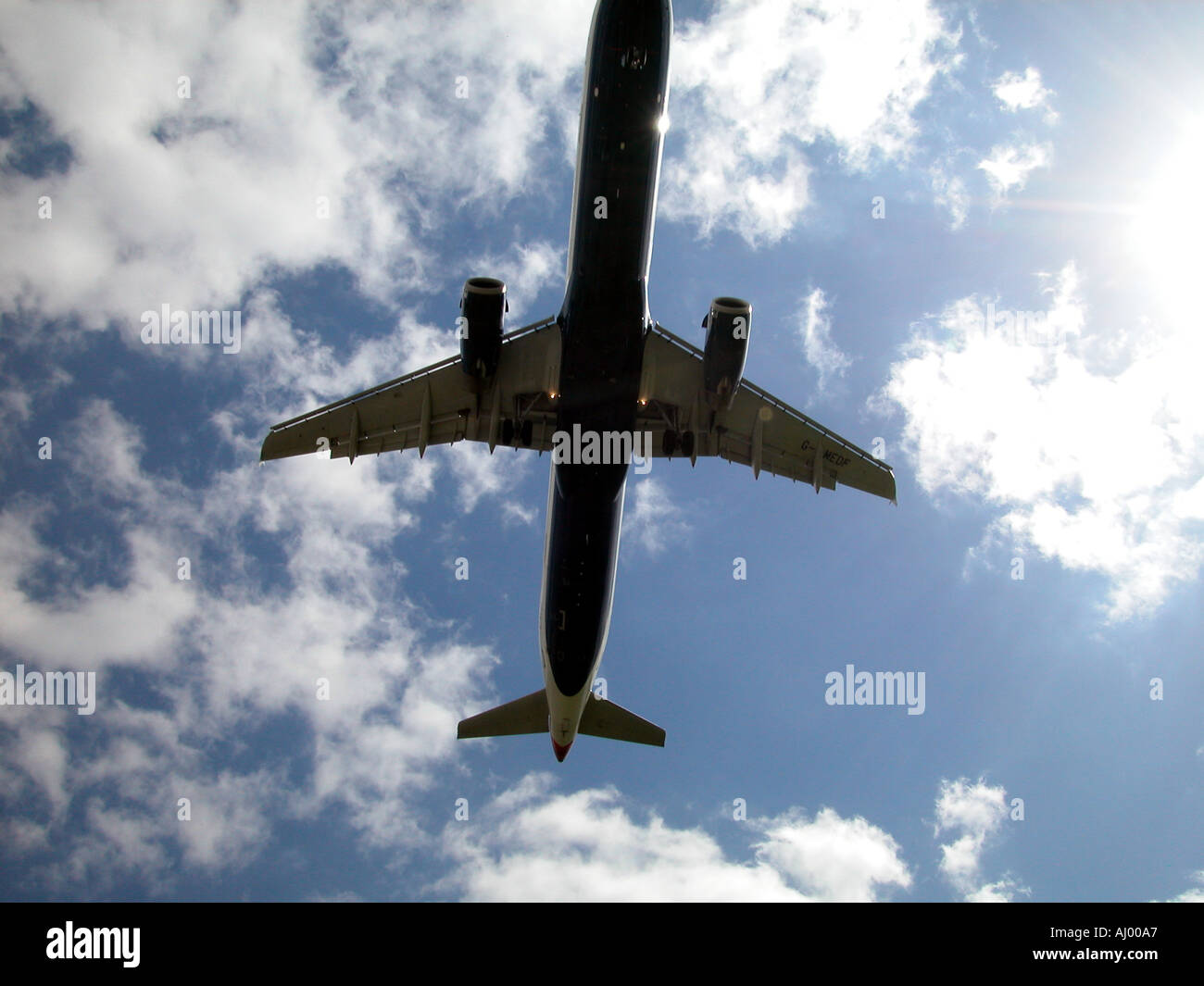 Aircraft landing at Heathrow Airport, London, England, UK Stock Photo ...